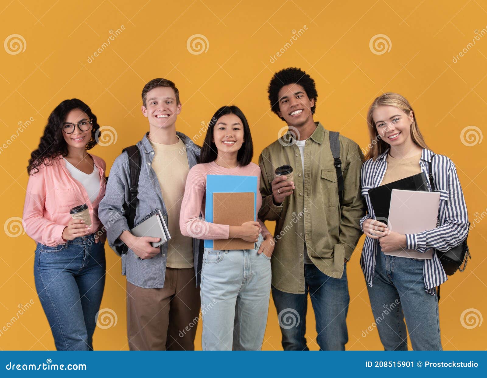 Modern Students from Different Countries and Exchange Program Stock ...