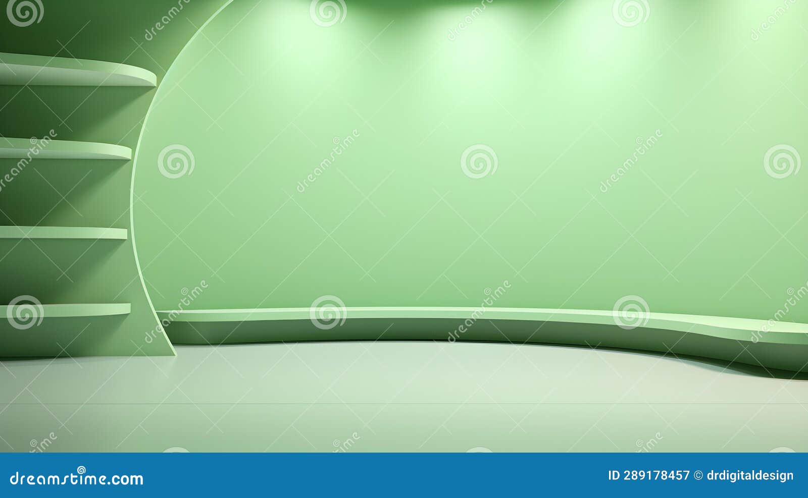 Modern Studio Background in Light Green Colors. Elegant Room for ...