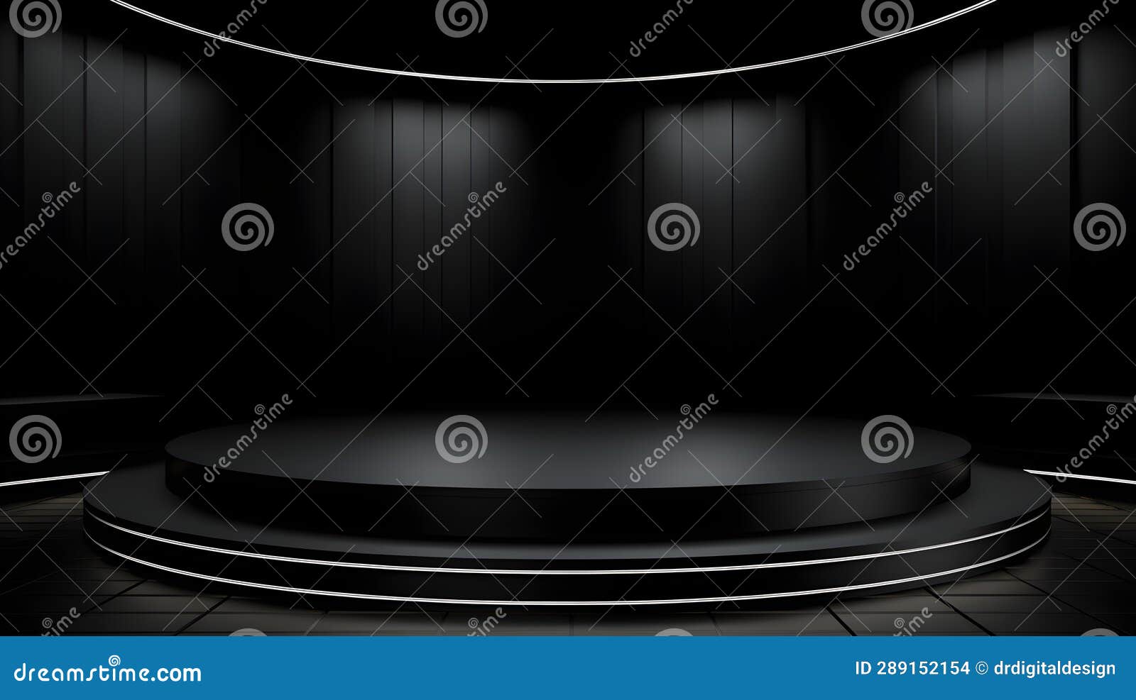 Modern Studio Background in Black Colors. Elegant Room for Product ...