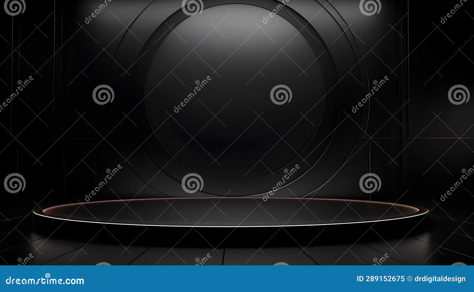 Modern Studio Background in Black Colors. Elegant Room for Product ...