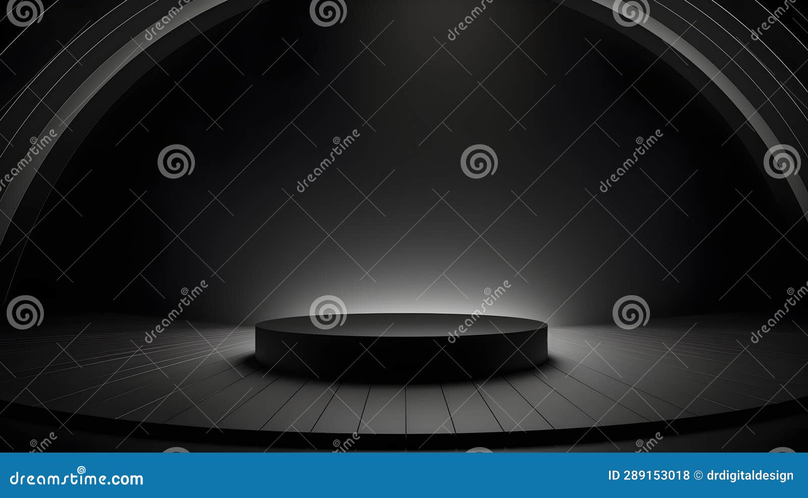 Modern Studio Background in Black Colors. Elegant Room for Product ...