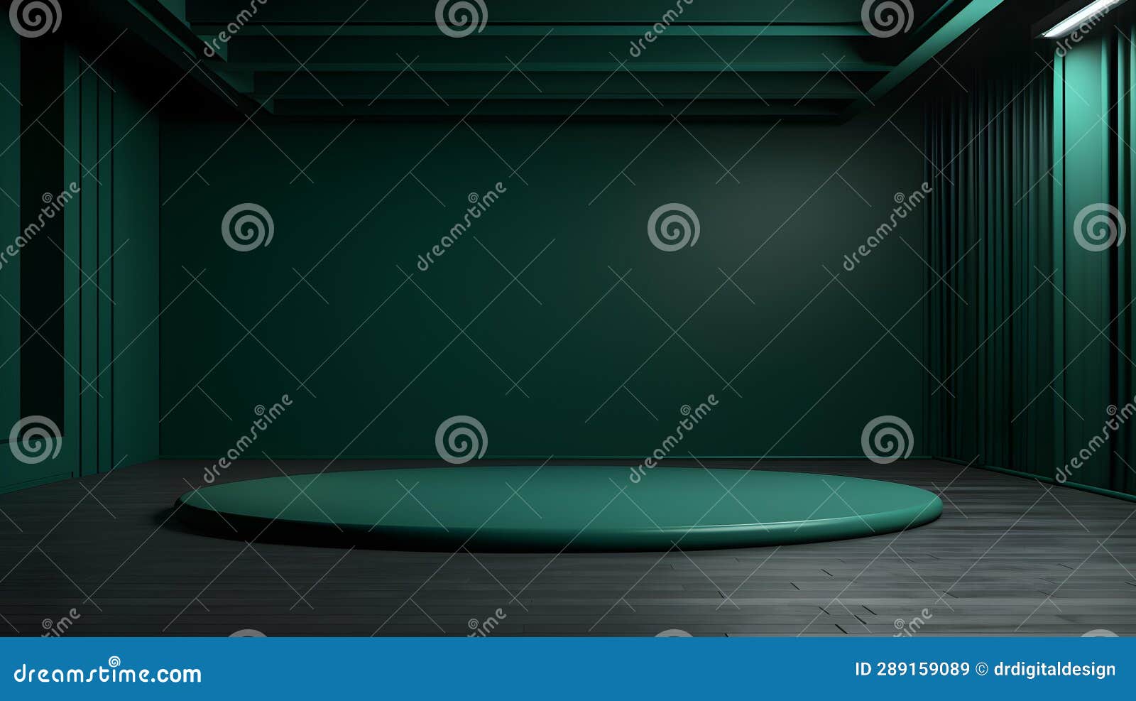 Modern Studio Background in Dark Green Colors. Elegant Room for Product ...