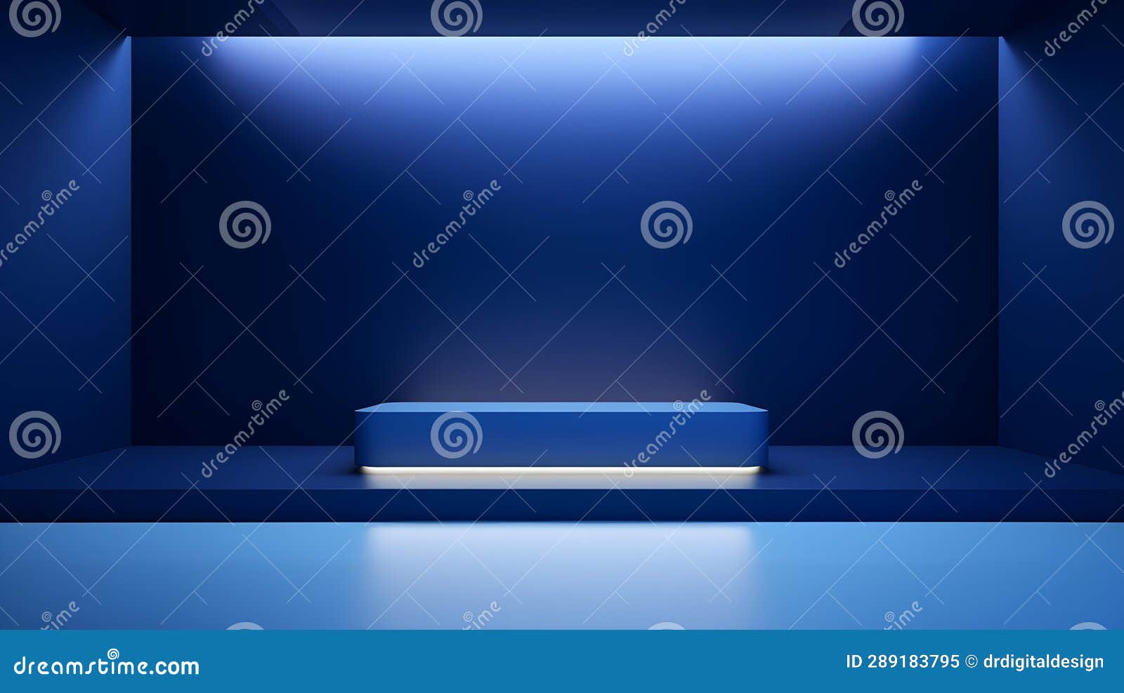 Modern Studio Background in Navy Colors. Elegant Room for Product ...