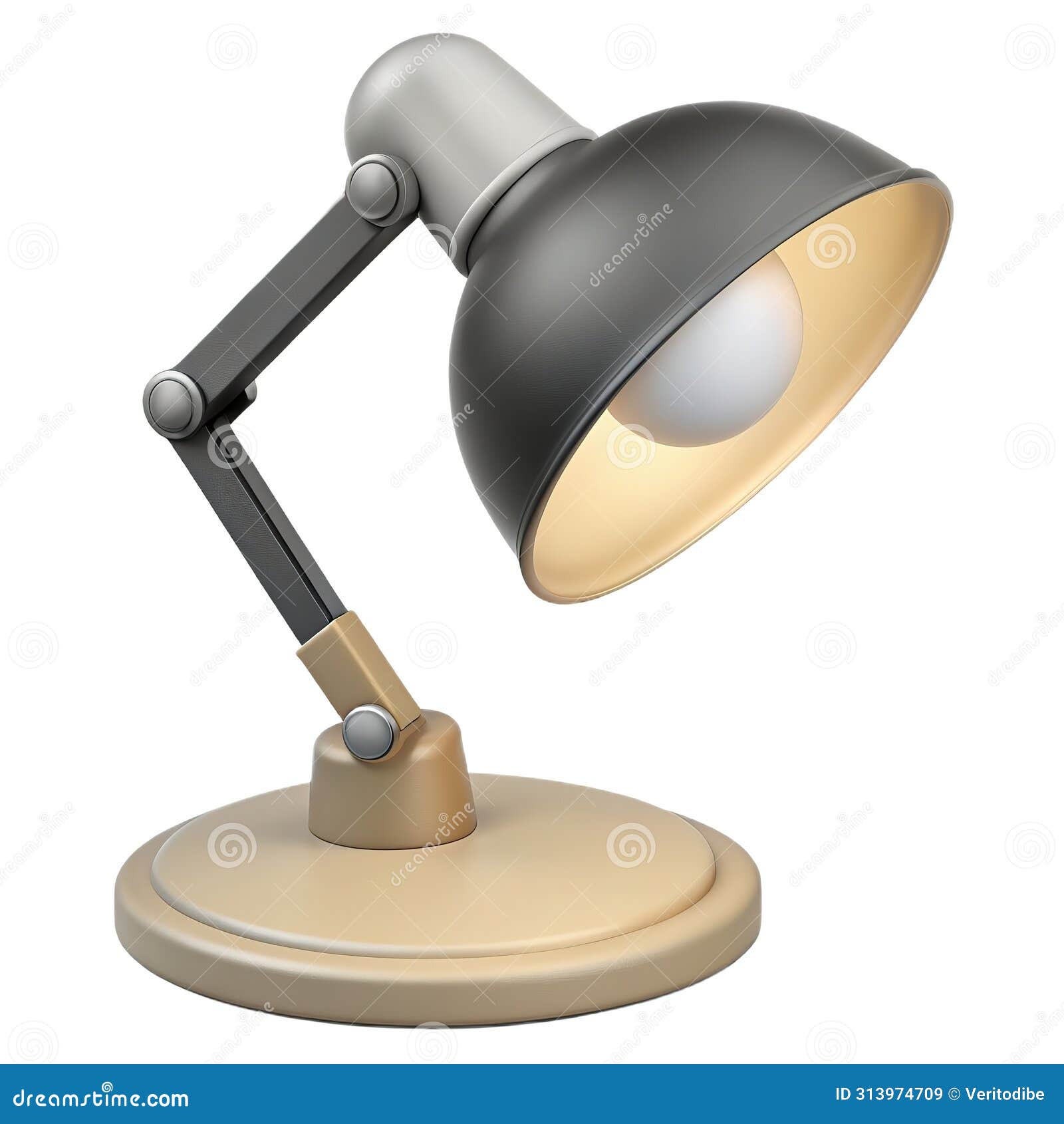 Modern Studio Lamp. Render 3d Style, Isolated on White Background.AI ...