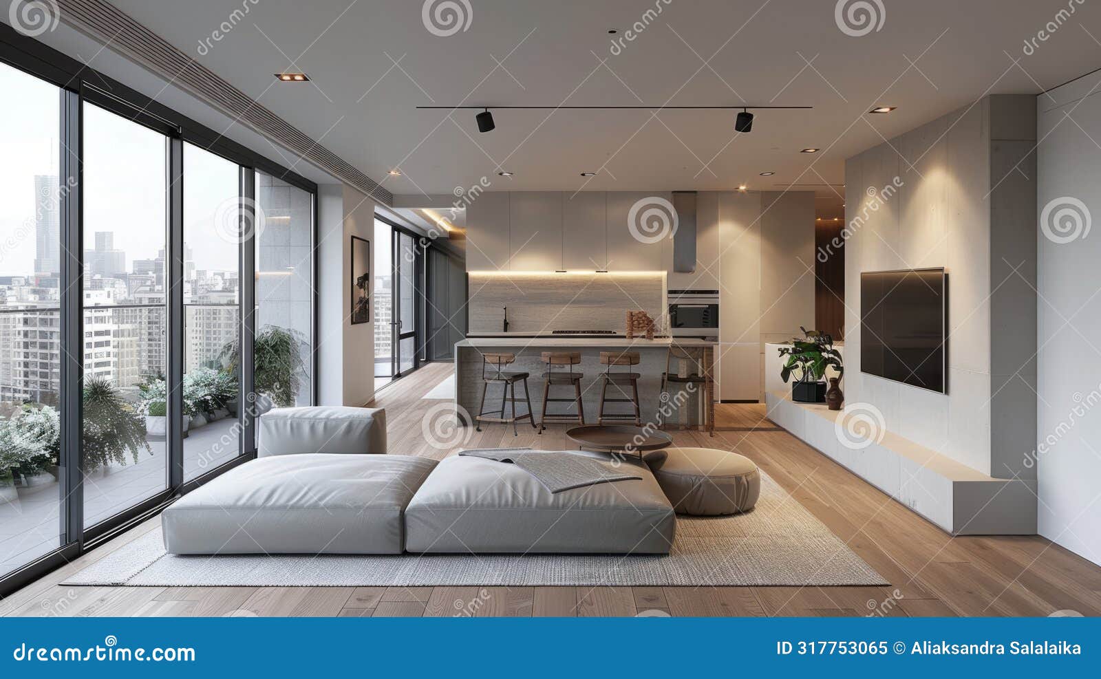 Modern Studio Layout, the Minimalist Studio Apartment Features an Open ...