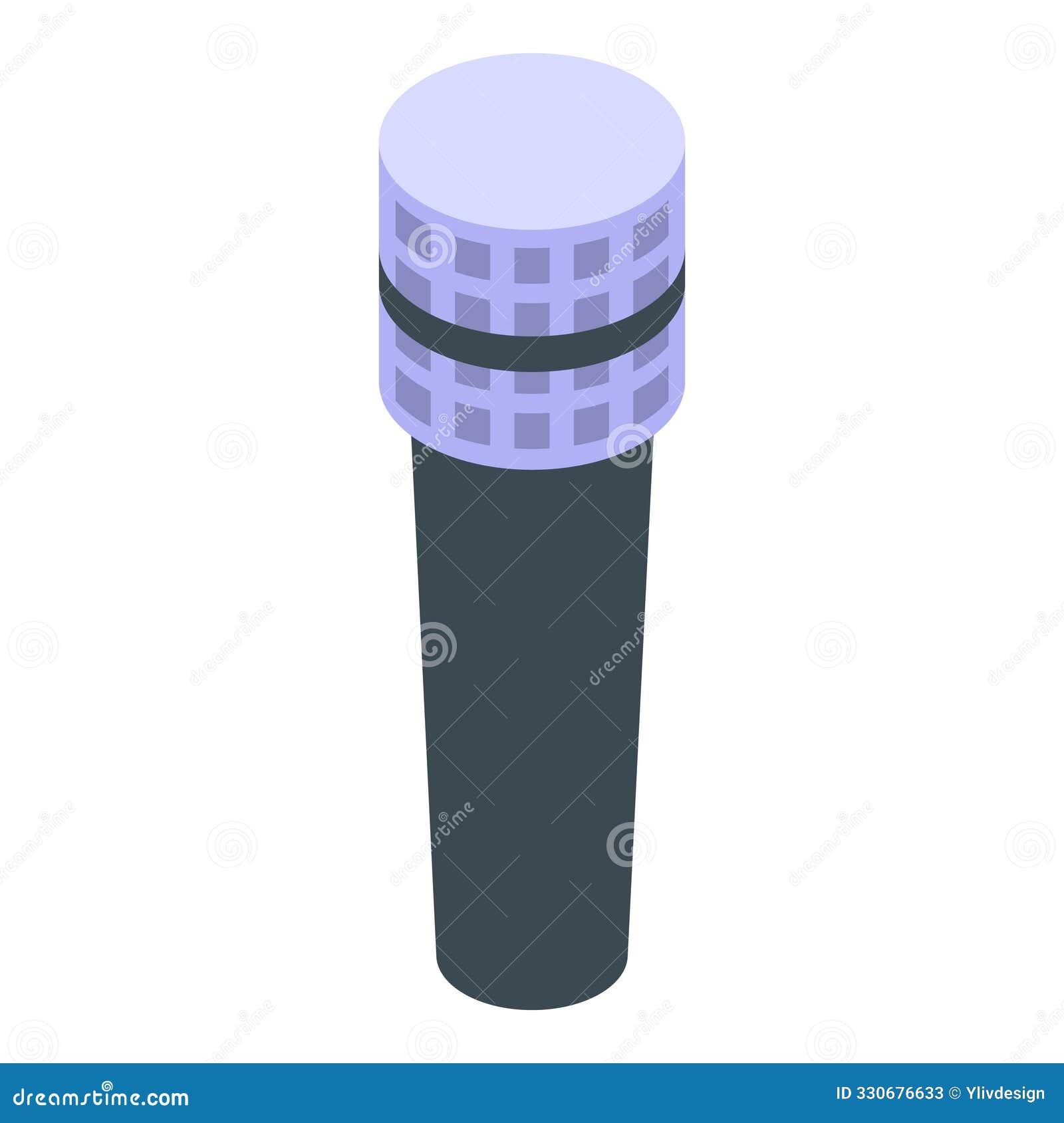 Modern Studio Microphone Standing Upright Isometric View Stock Vector ...