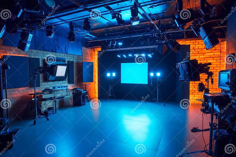 Modern Studio Setup for Multimedia Production Featuring Advanced ...