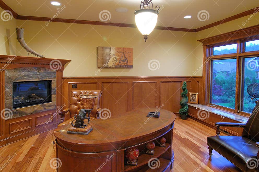 Modern Study stock photo. Image of white, room, mable, hardwood - 991162