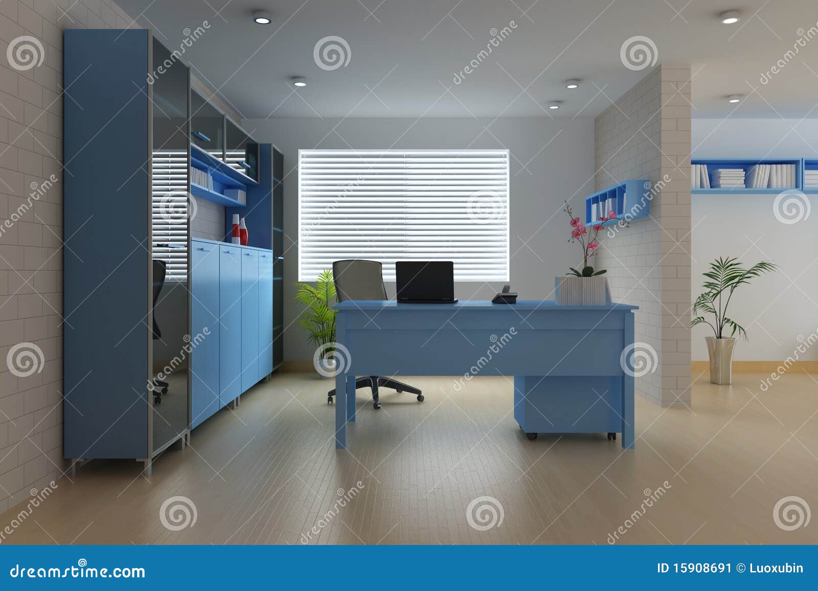 Modern study room stock illustration. Illustration of metal - 15908691