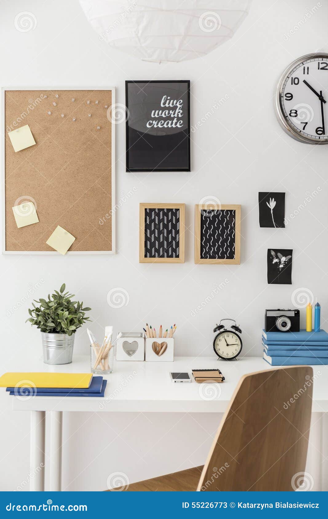 Modern study space stock image. Image of creative, home - 55226773