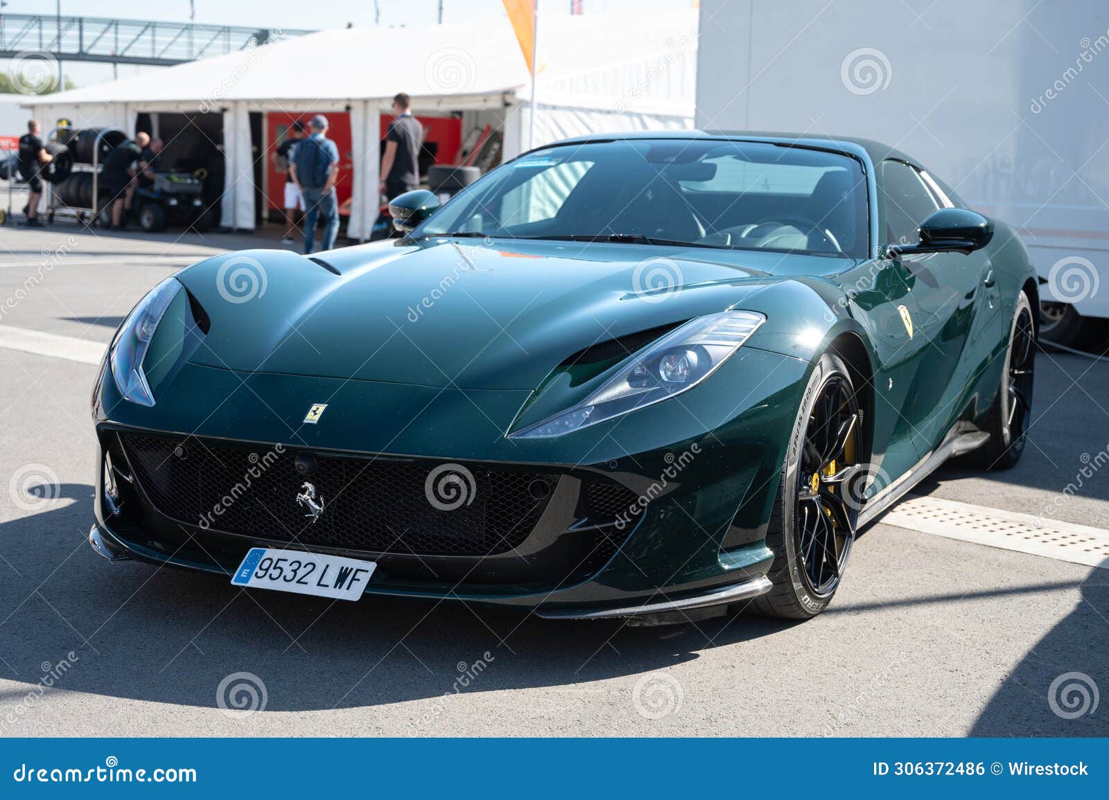 Modern and Stunning and Elegant Dark Green Ferrari 812 GTS Editorial ...