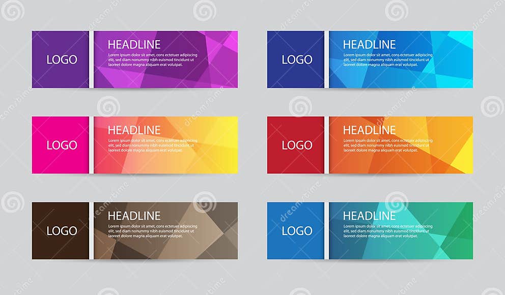 Modern Style Abstract Concepts and Colors Design Elements Headers Stock ...