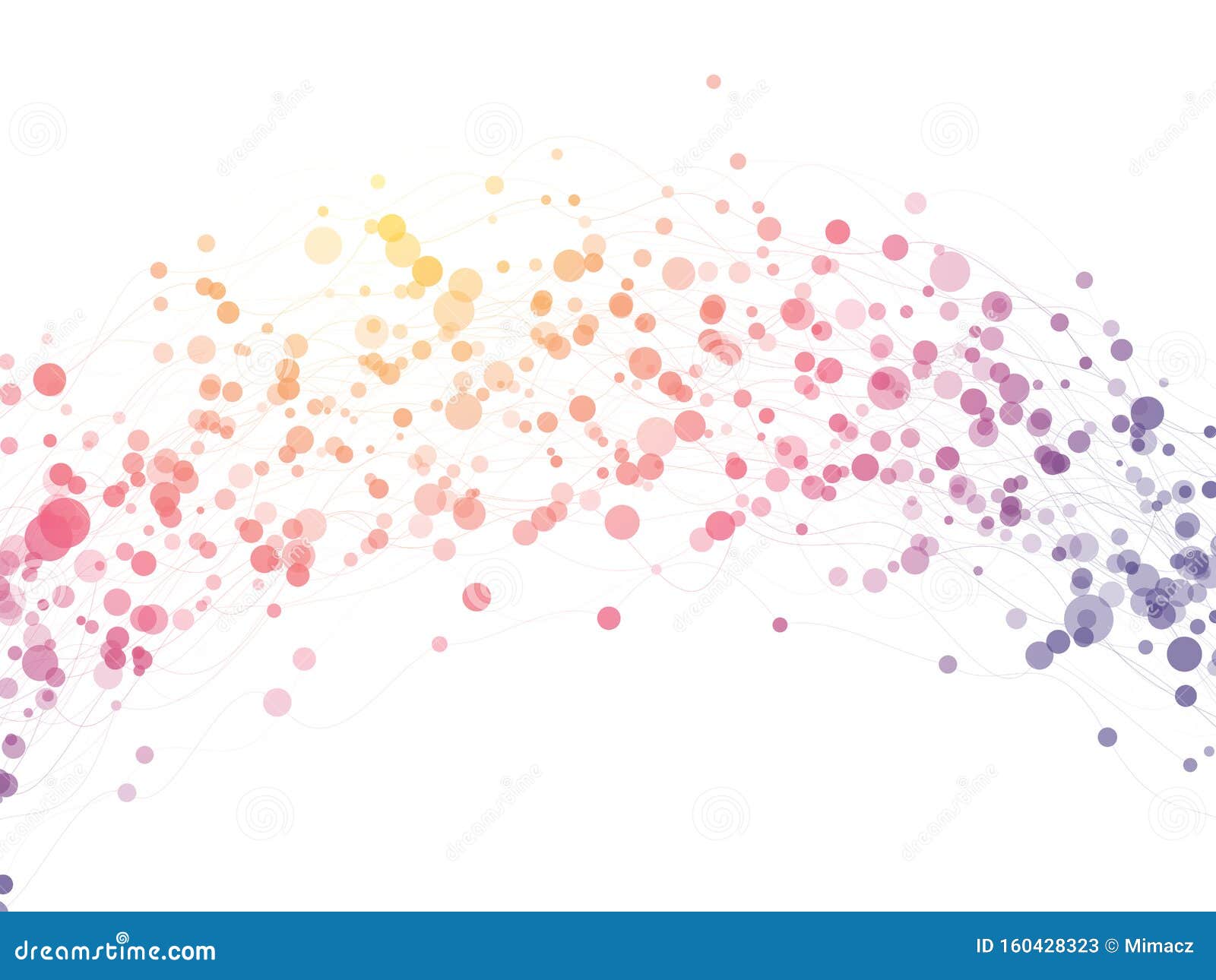 Abstract Technology Background Trajectories and Particles in Color ...