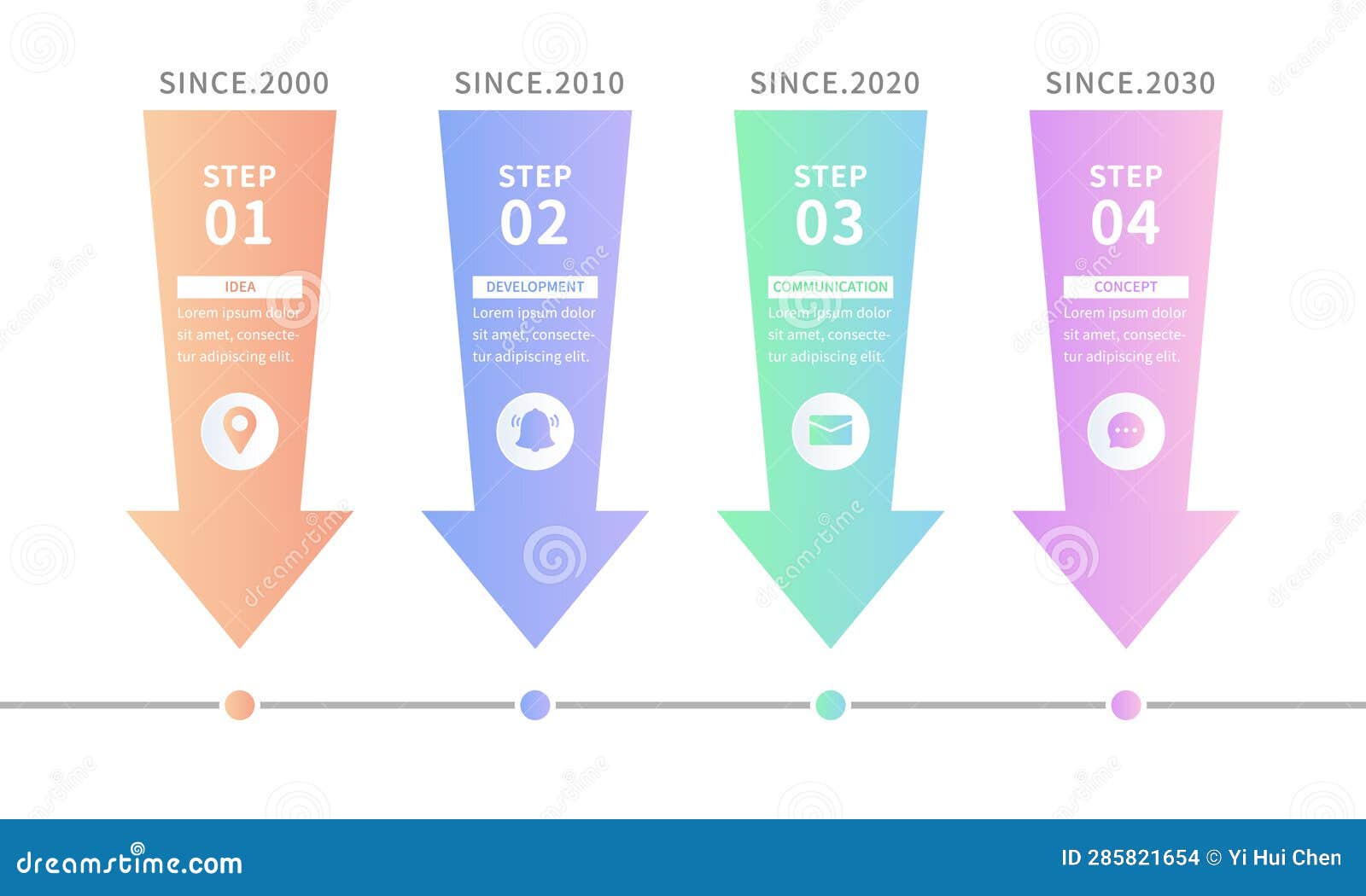 Modern Style Business Infographic with a Timeline Template To Introduce ...