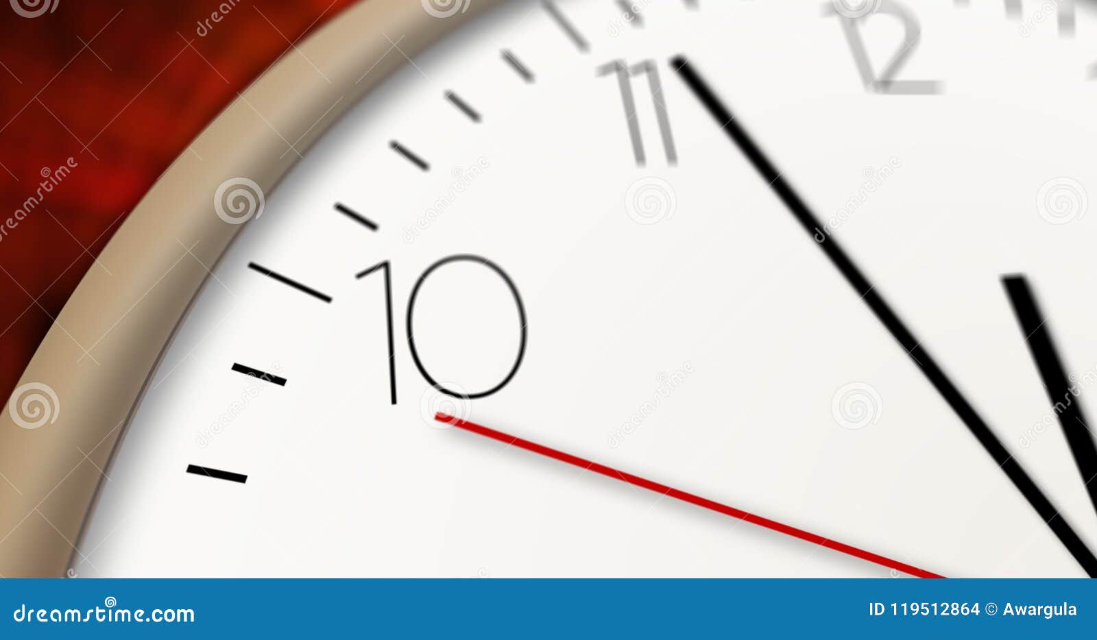 Clock Time Passing Macro View Stock Illustration - Illustration of ...