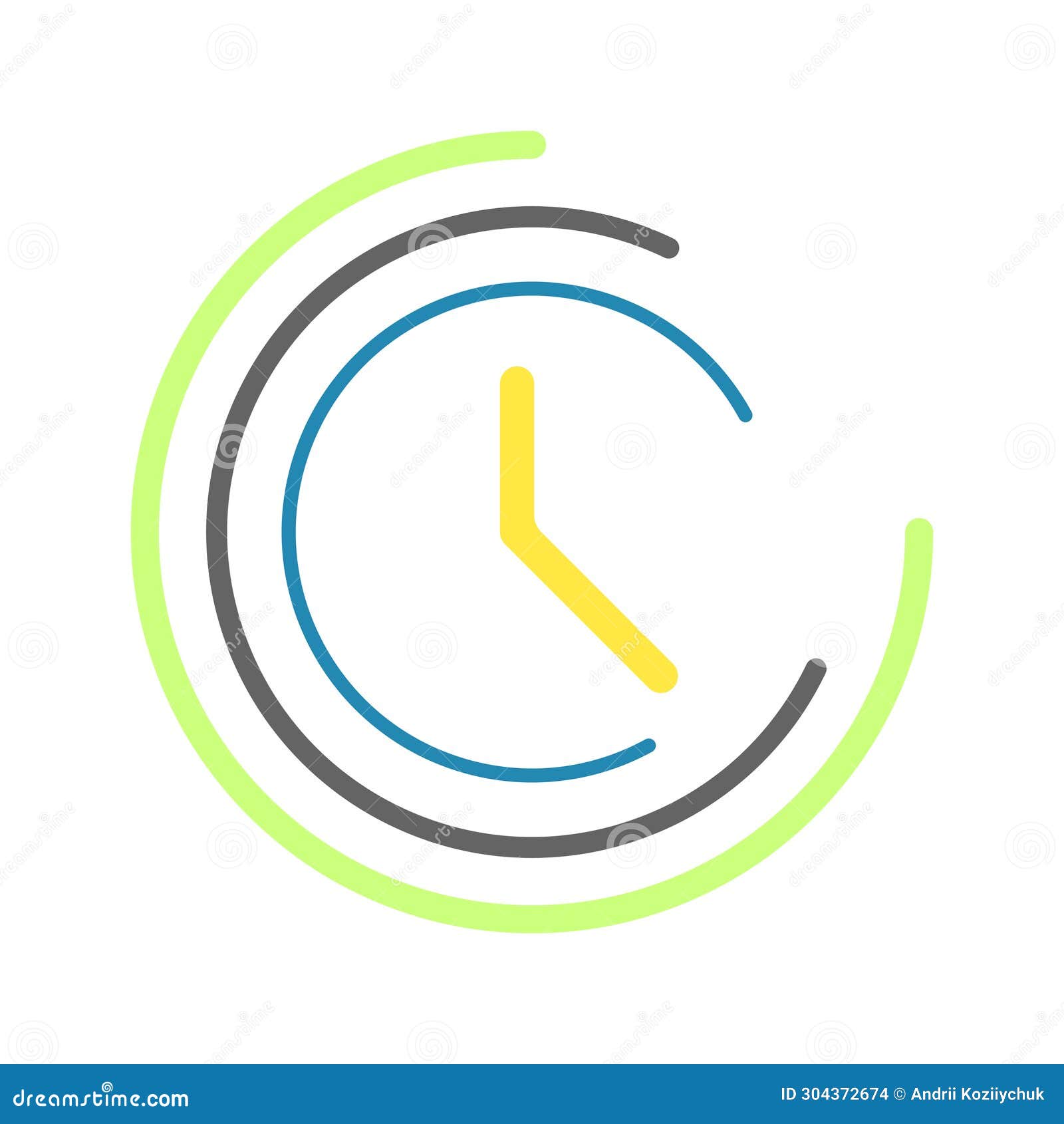 Modern Style Clock Vector. Time Icon. Linear Stopwatch Vector. Clock ...