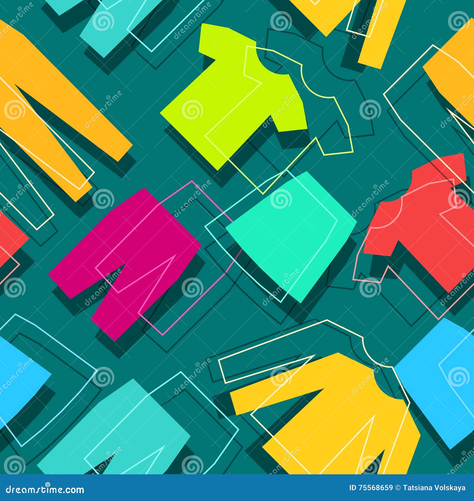 Modern Style Clothes Banner Color Design Stock Vector - Illustration of ...