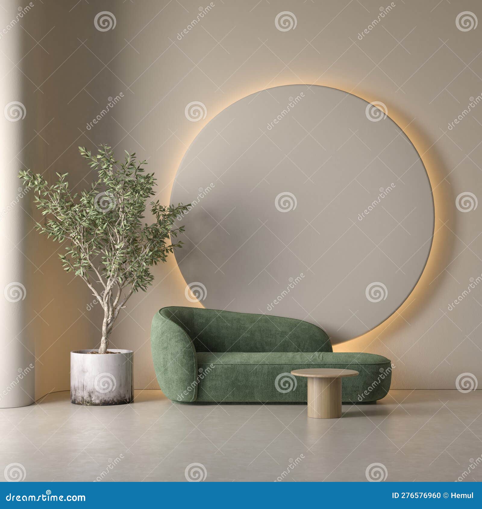 Modern Style Conceptual Interior Room 3d Illustration Stock Illustration - Illustration of chair ...