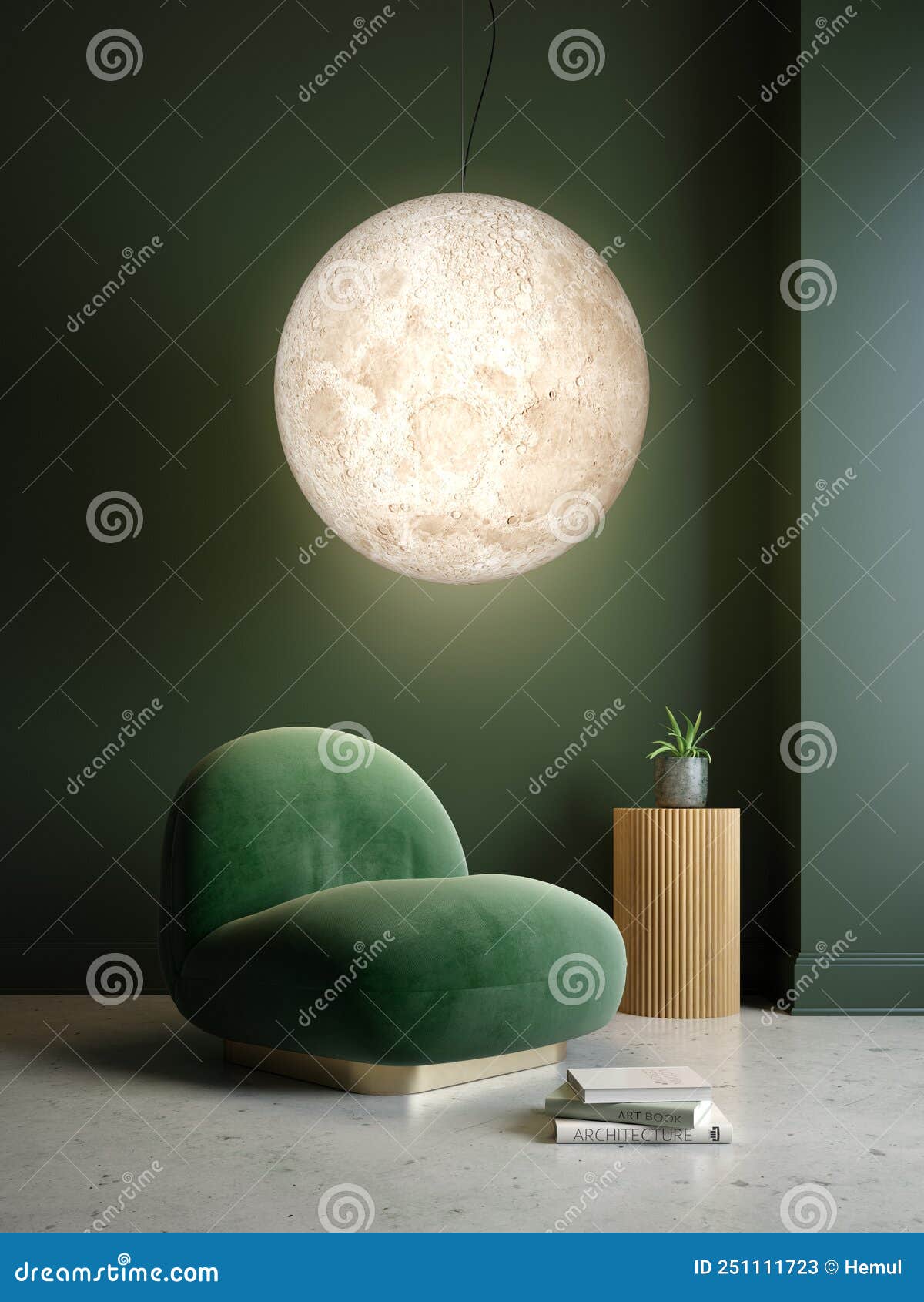 The Interior Of The Moon With A Crust, Mantle And Core. Stock ...