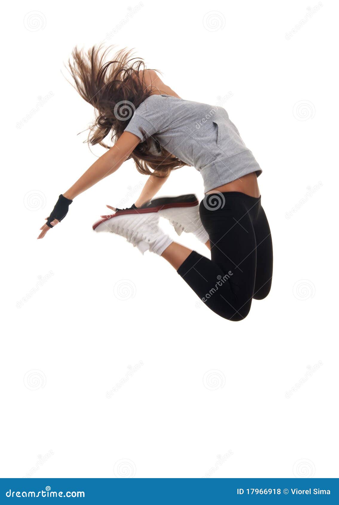 Modern Style Dancer Jumping Stock Photo - Image of fitness, exercise ...