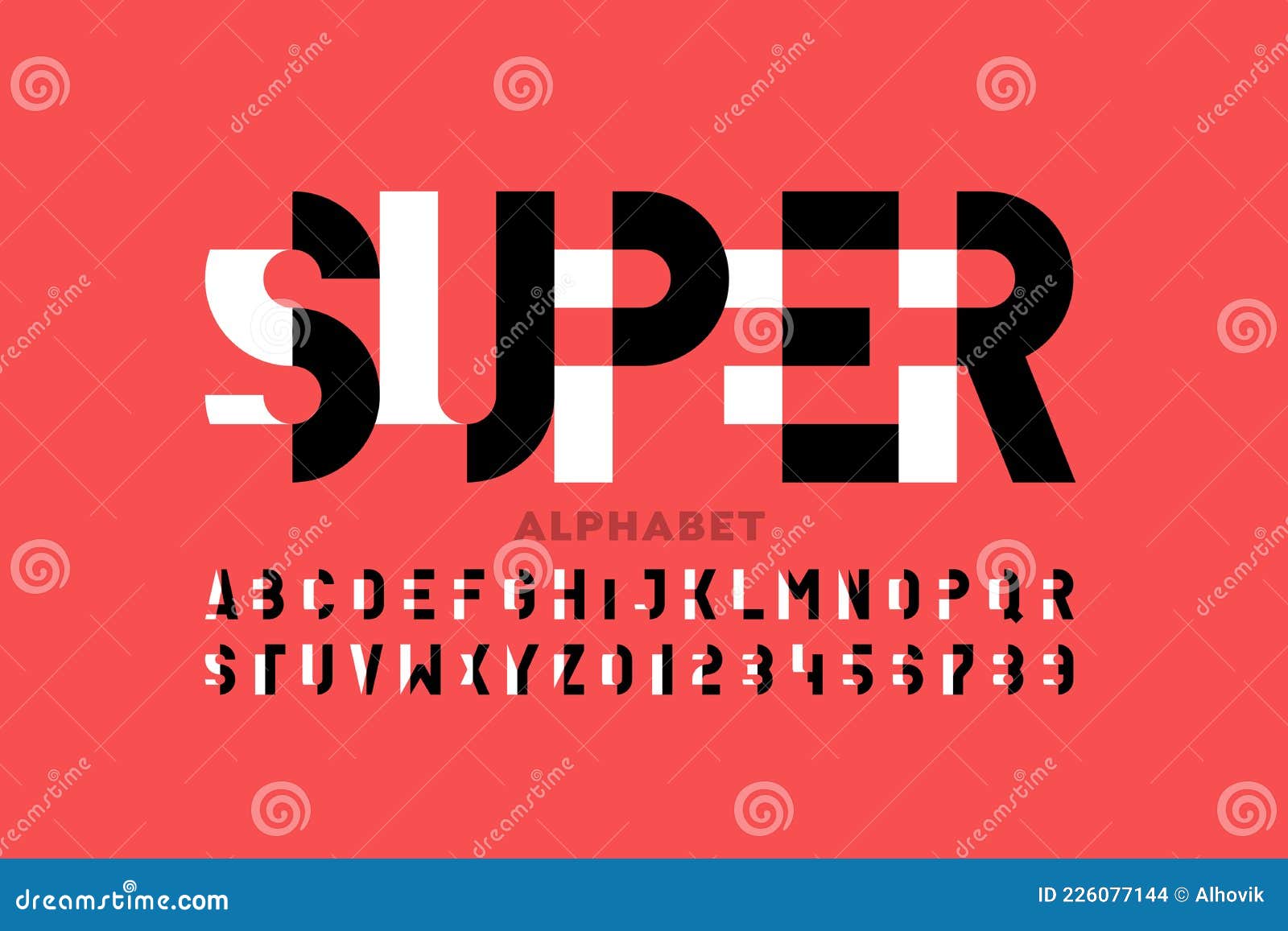 Modern style font design stock vector. Illustration of colorful - 226077144