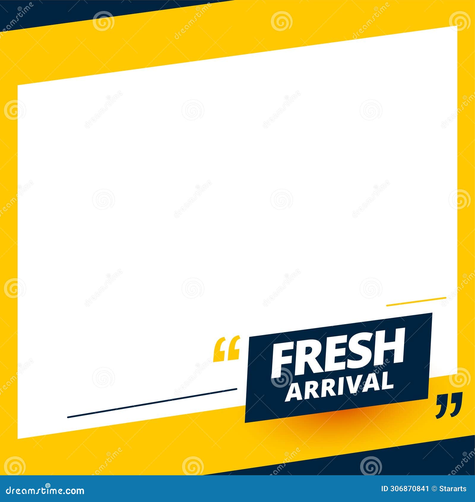 Modern Style Fresh Arrival Promo Template with Text Space Stock Vector ...