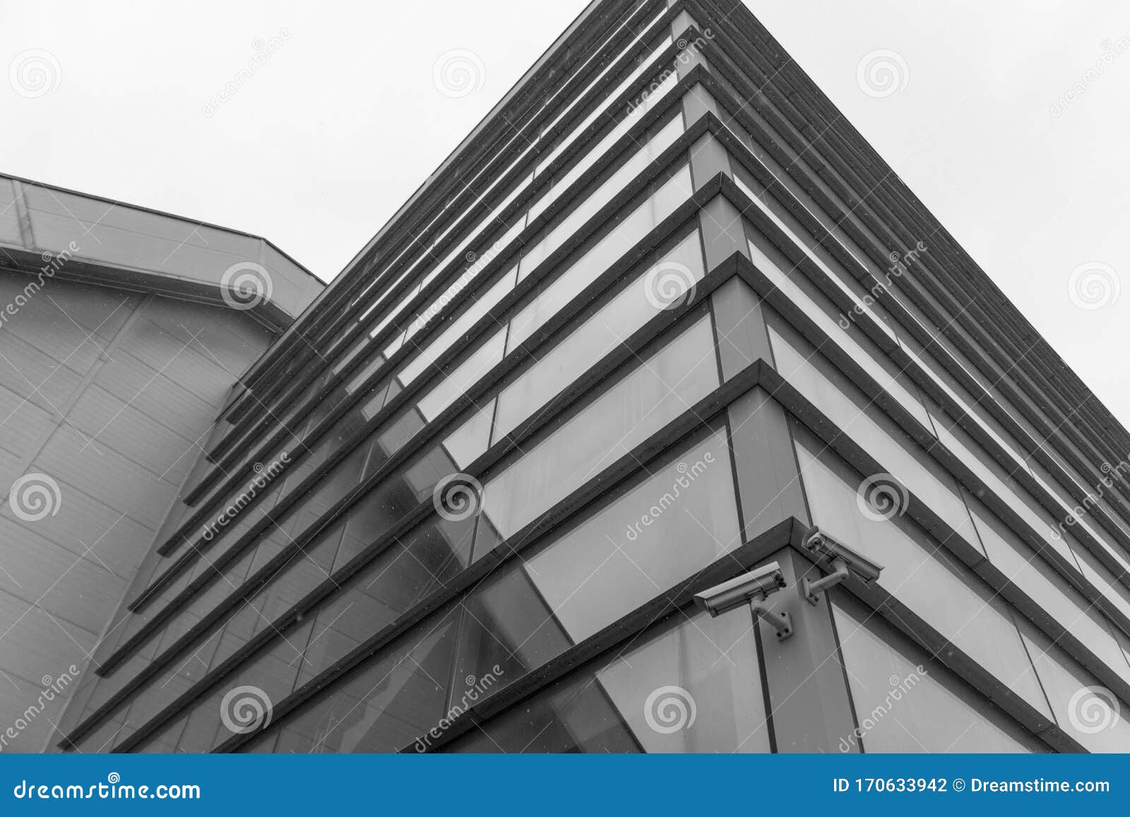 Modern Style Glass and Metal Building Stock Photo - Image of elements ...