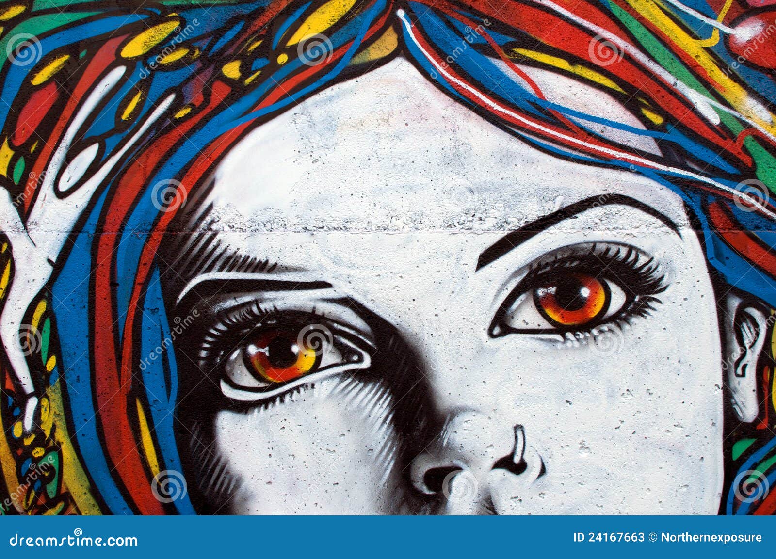 Modern Style Graffiti on Brick Wall Editorial Stock Photo - Image of ...