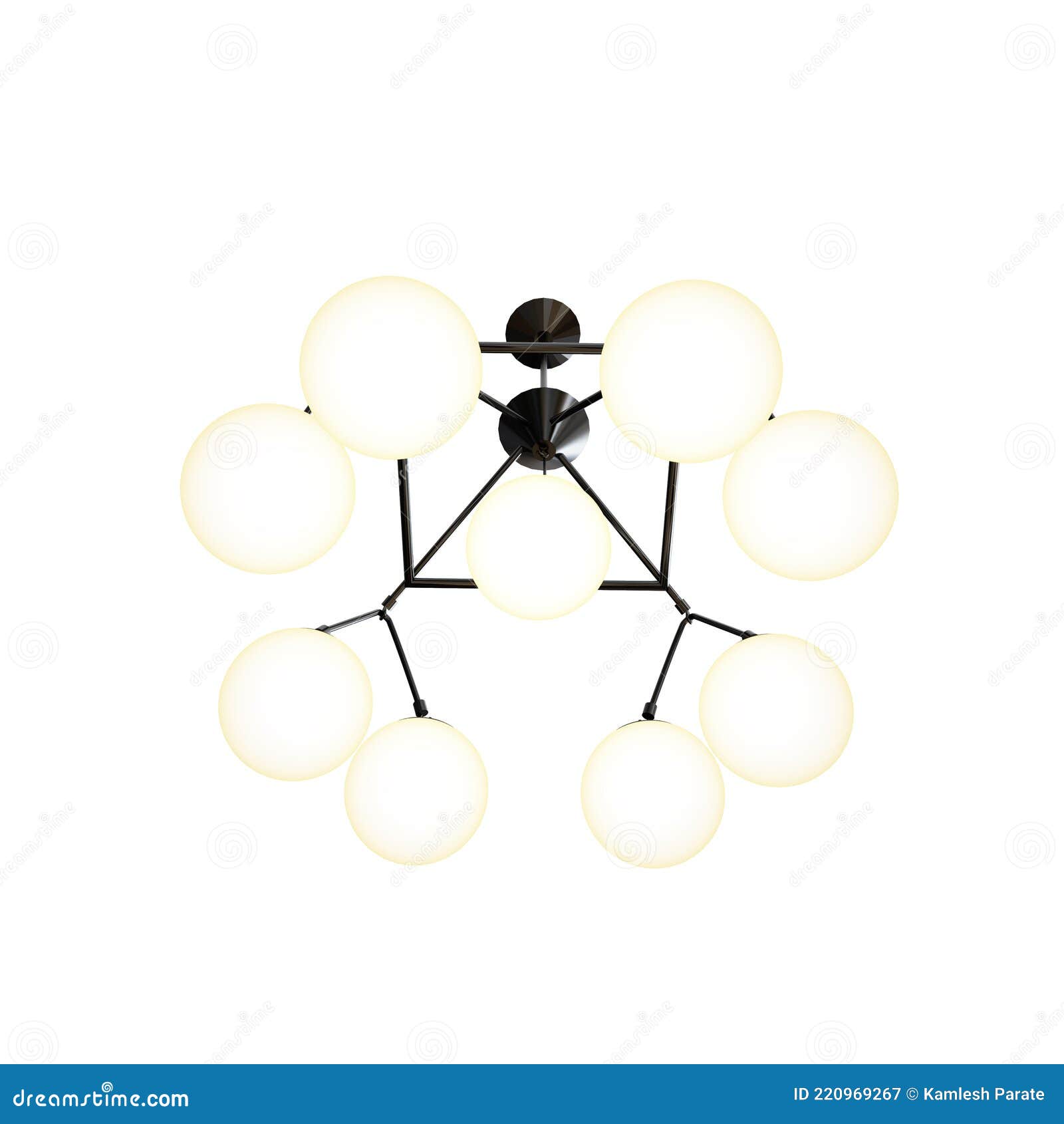 Interior Hanging Light 3d Render Stock Illustration - Illustration of ...