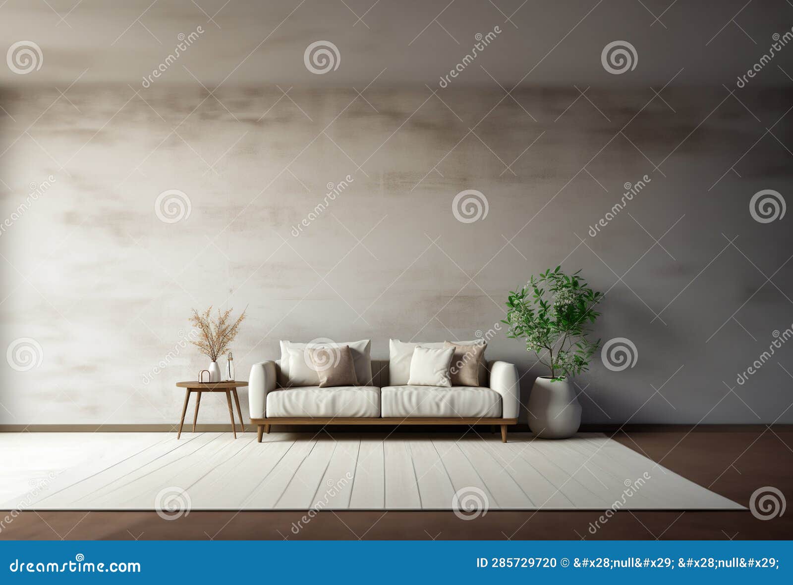 Modern Style Living Room and Concrete Wall Texture Background Interior ...