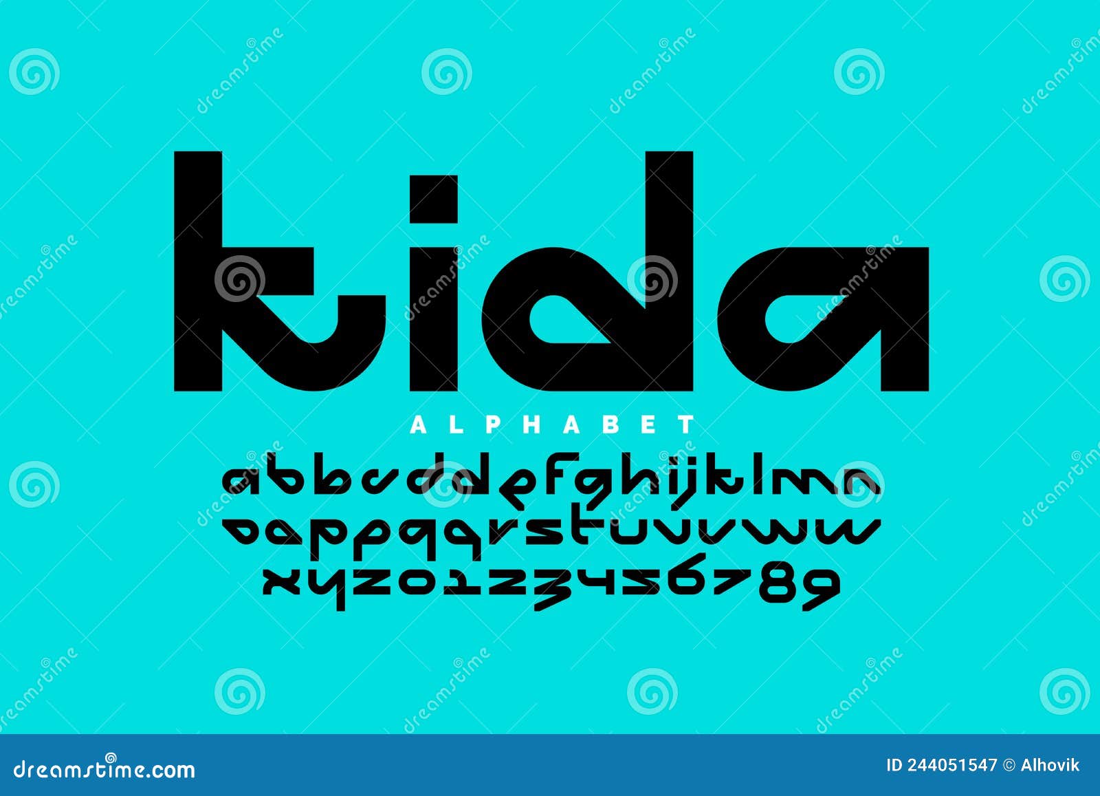 Modern Style Lowercase Font Stock Vector - Illustration of minimal ...