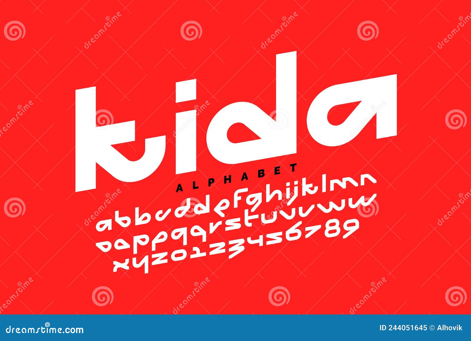 Modern Style Lowercase Font Stock Vector - Illustration of alphabetical ...