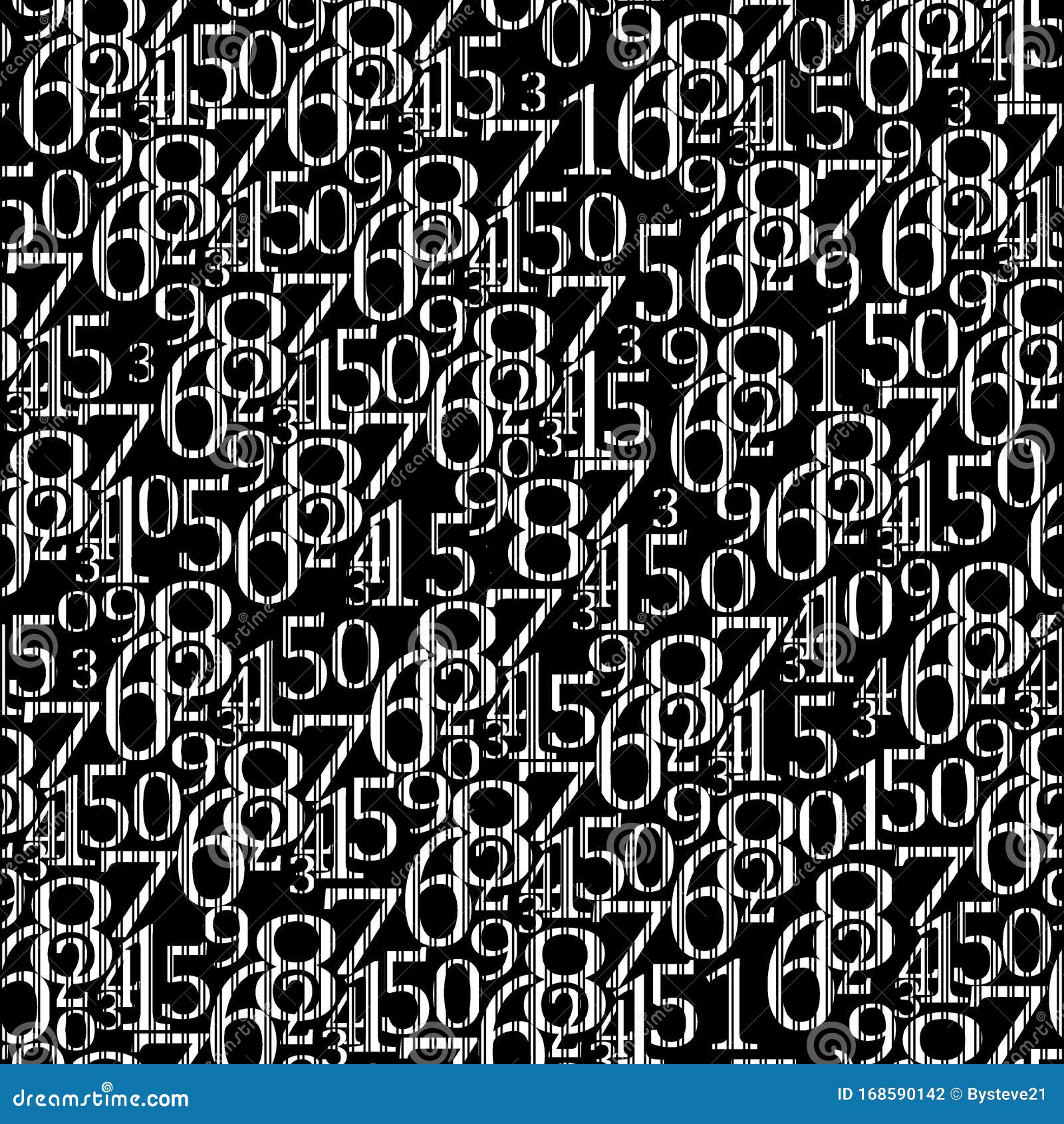 Modern Style Numbers Design Seamless Pattern Stock Illustration ...