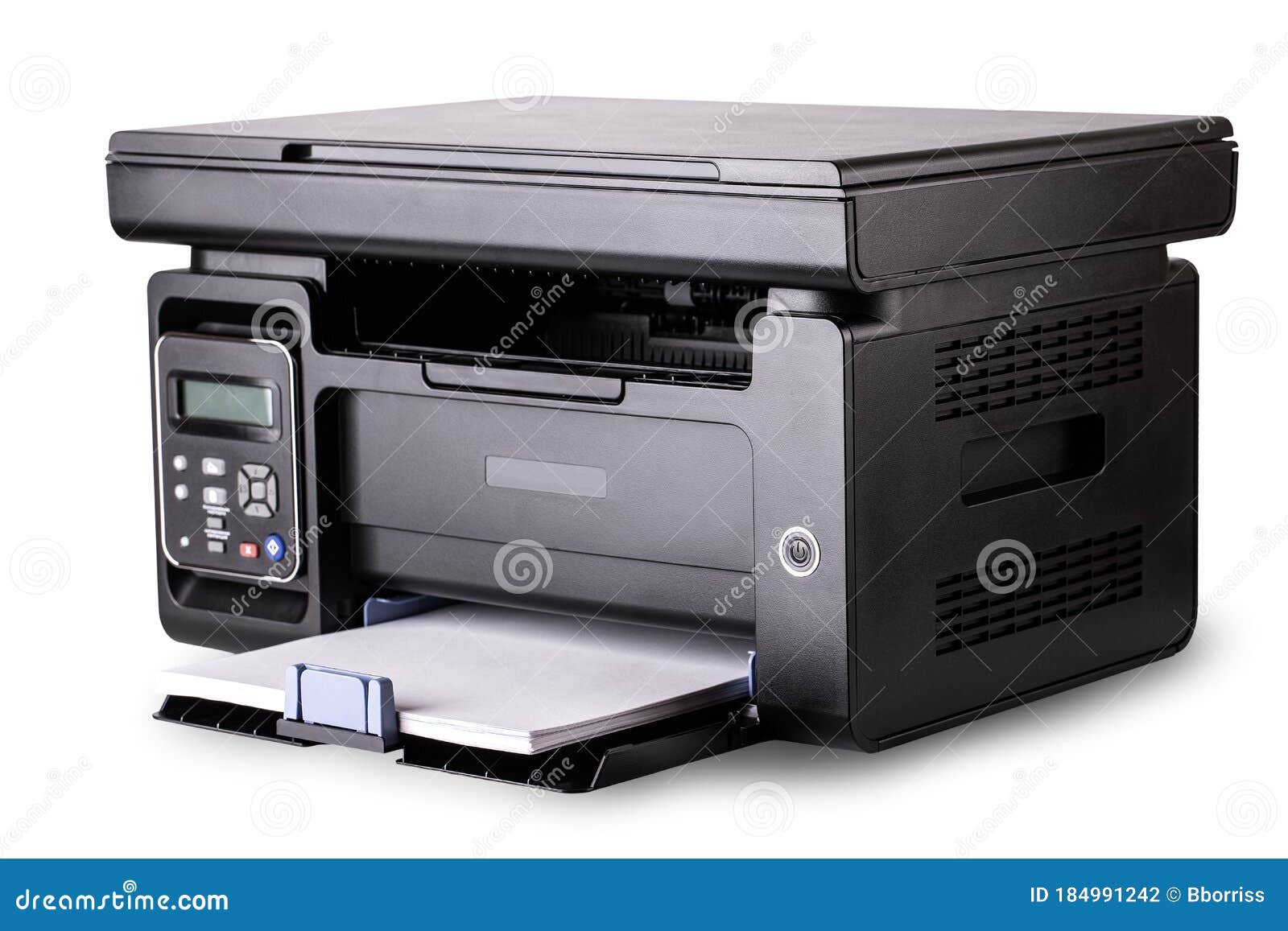 Modern Style Office Device Isolated with Clipping Path Over White Stock ...