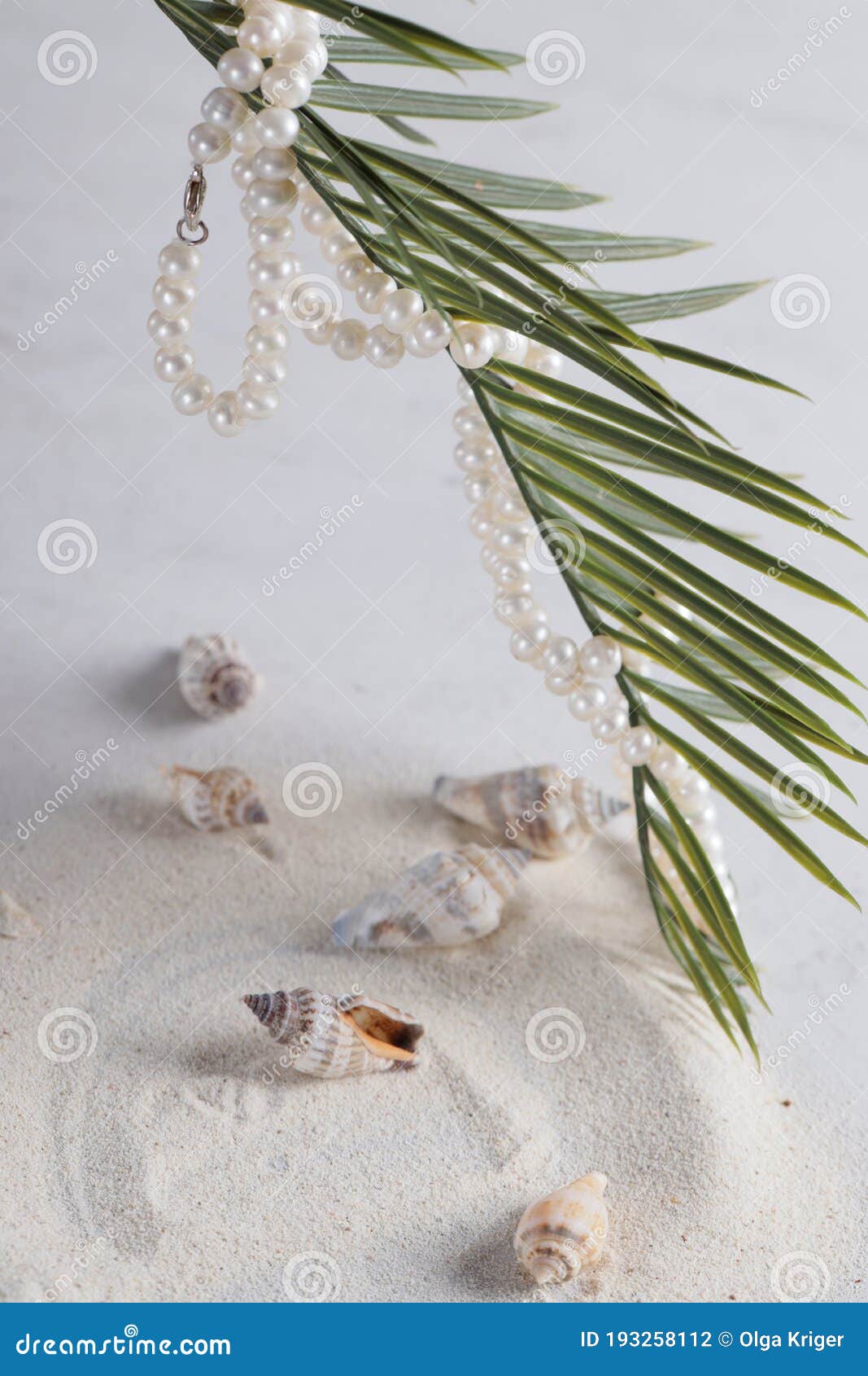 Pearls on the beach stock photo. Image of lagoon, beige - 193258112