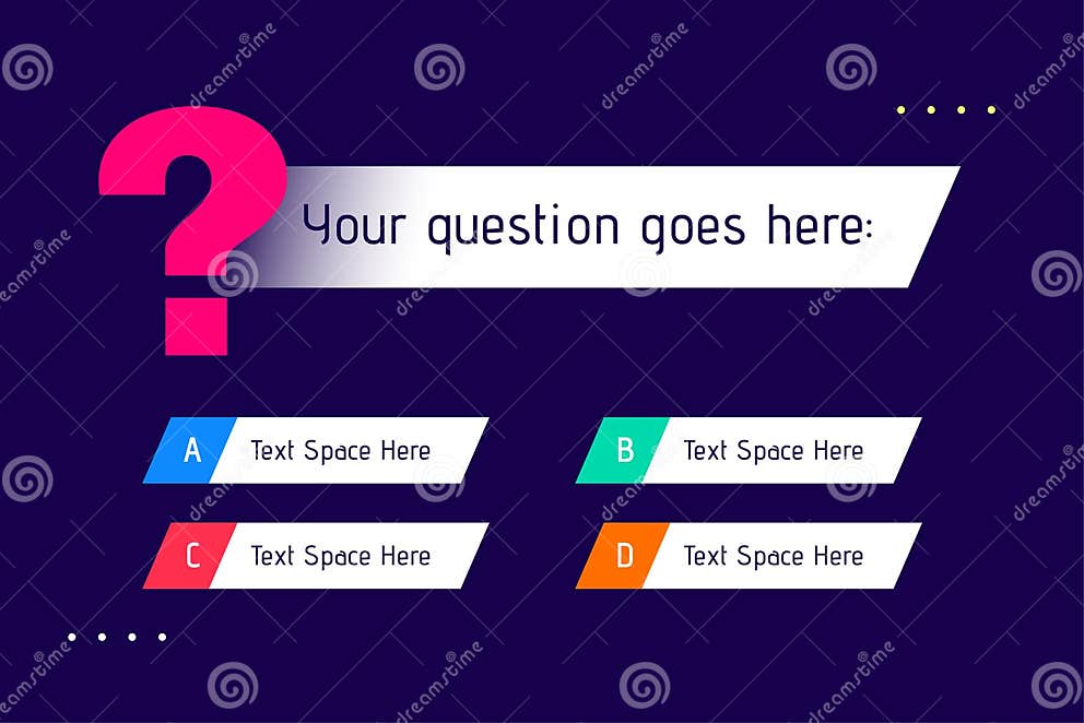 Modern Style Question and Answer Banner for Intellectual Quiz Game ...