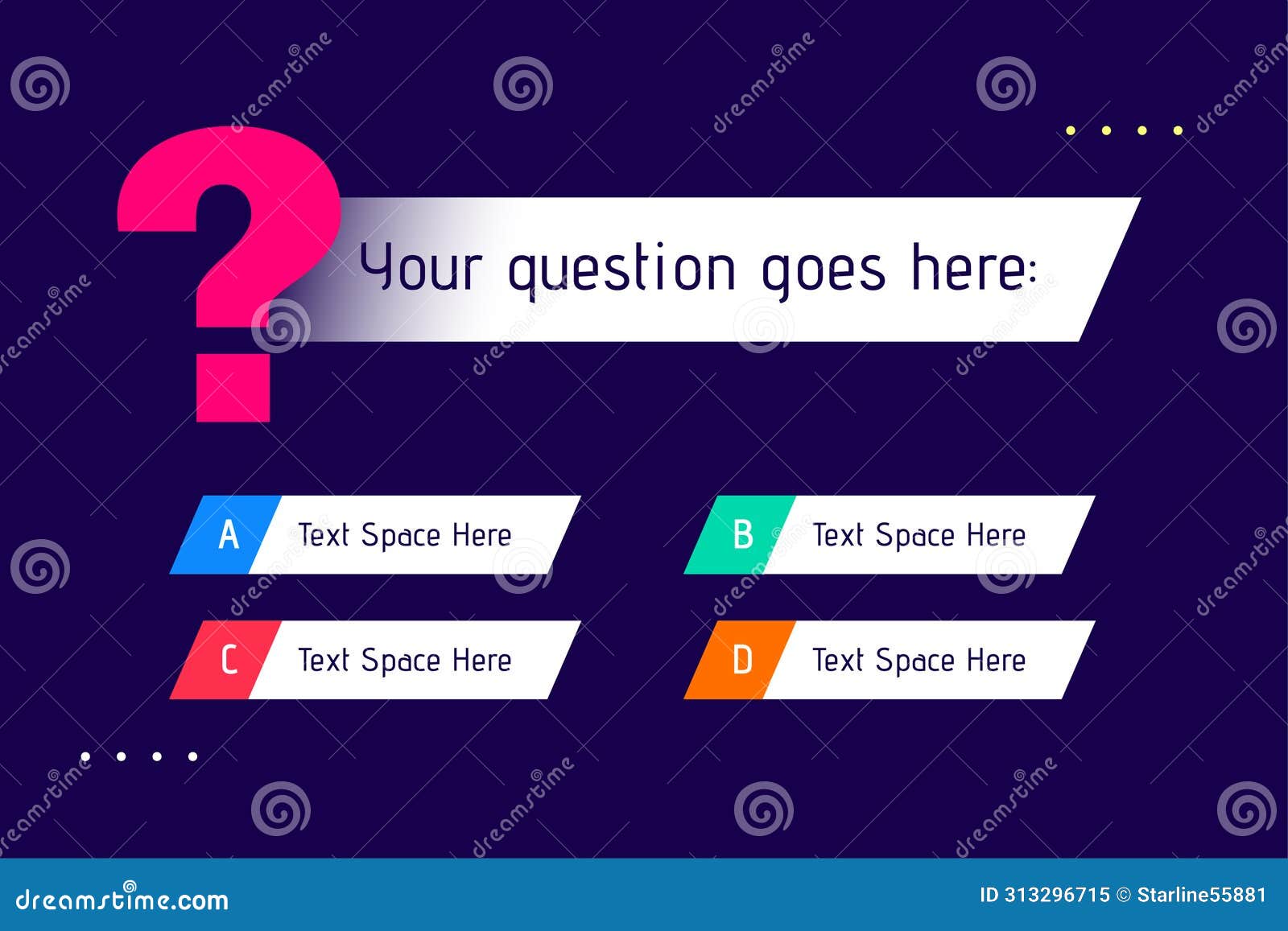 Modern Style Question and Answer Banner for Intellectual Quiz Game ...