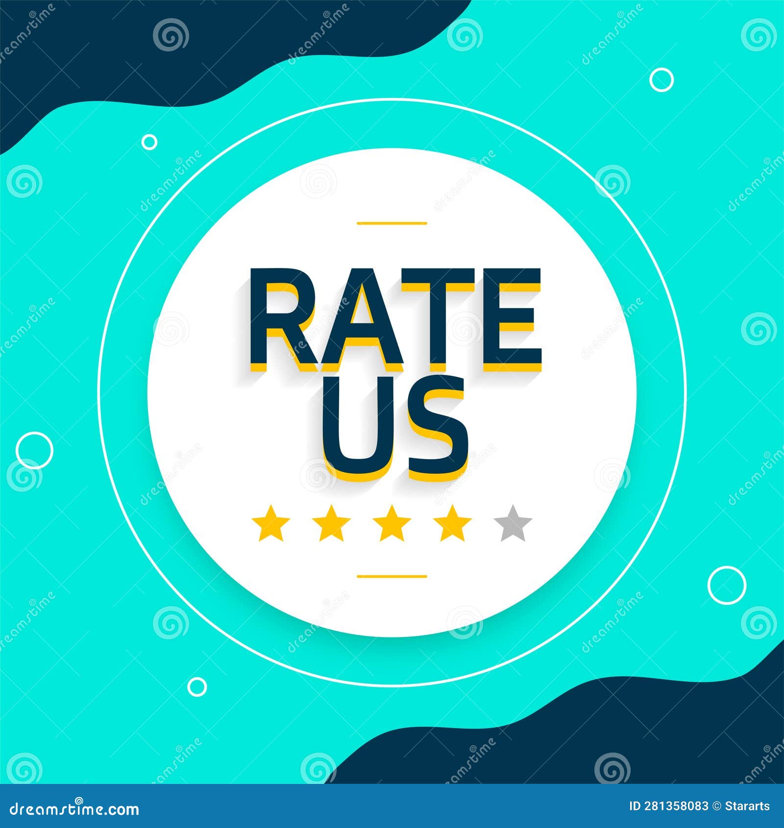 Modern Style Rate Us Background with Top Score Rating Design Stock ...