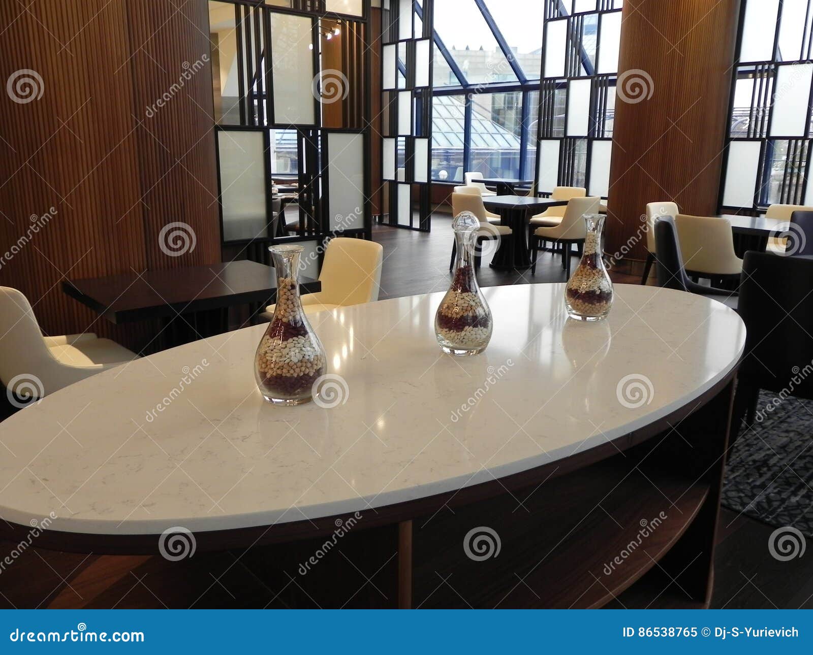 Modern Style Restaurant Indoor at Hotel Stock Image - Image of ...