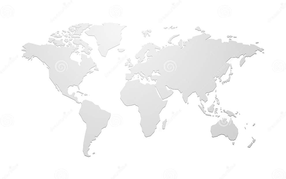 Simple Blank Vector World Map Stock Vector - Illustration of planet ...