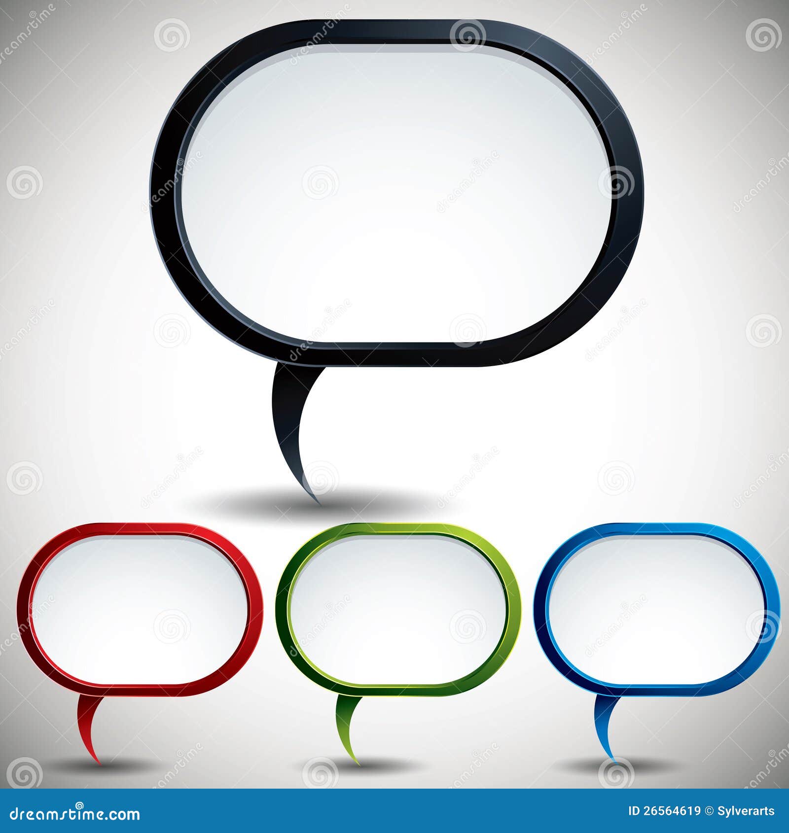 Modern Style Speech Bubble. Stock Vector - Illustration of composition ...