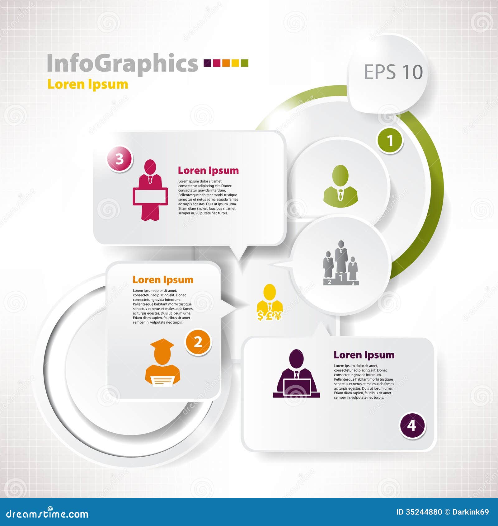 Modern Style Vector Bubble Speech Infographic Template Stock Vector ...