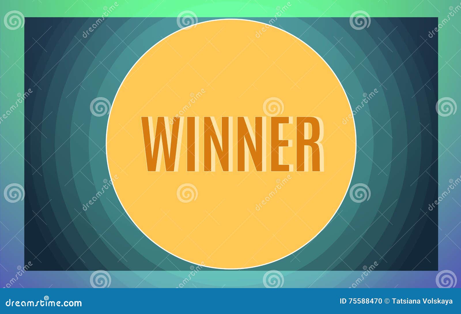 Modern Style Winner Banner Color Design Stock Vector - Illustration of ...