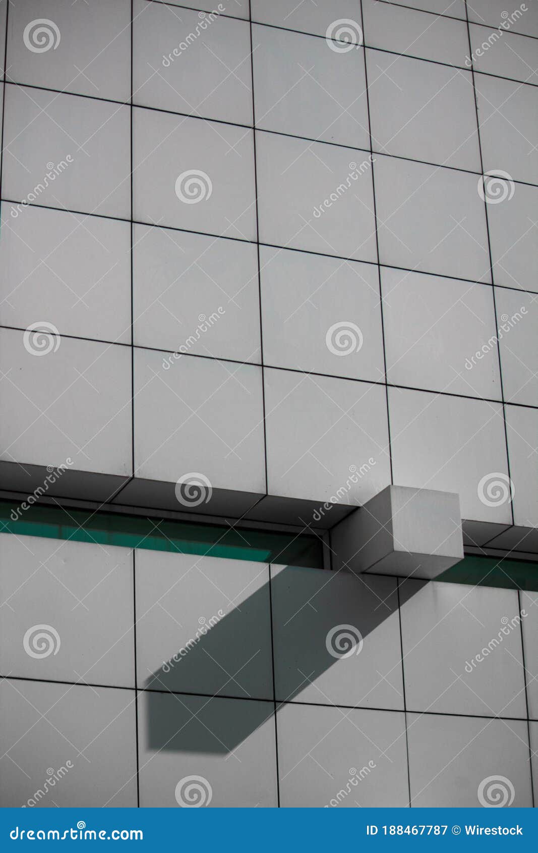 Modern Styled Gray Building with Geometric Shapes Stock Image - Image ...