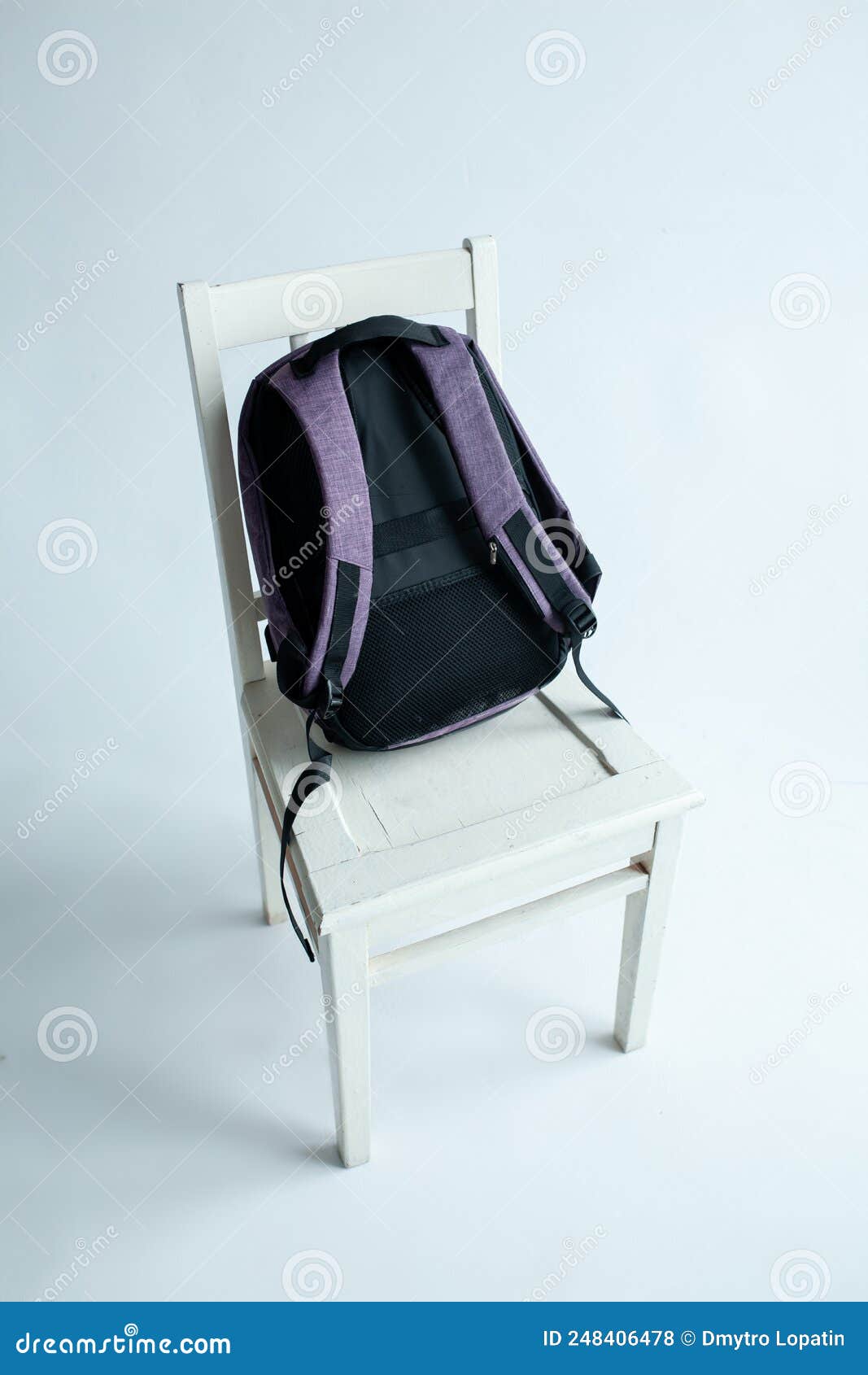 Modern Stylish Backpack on Chair Studio Shot Stock Photo - Image of ...