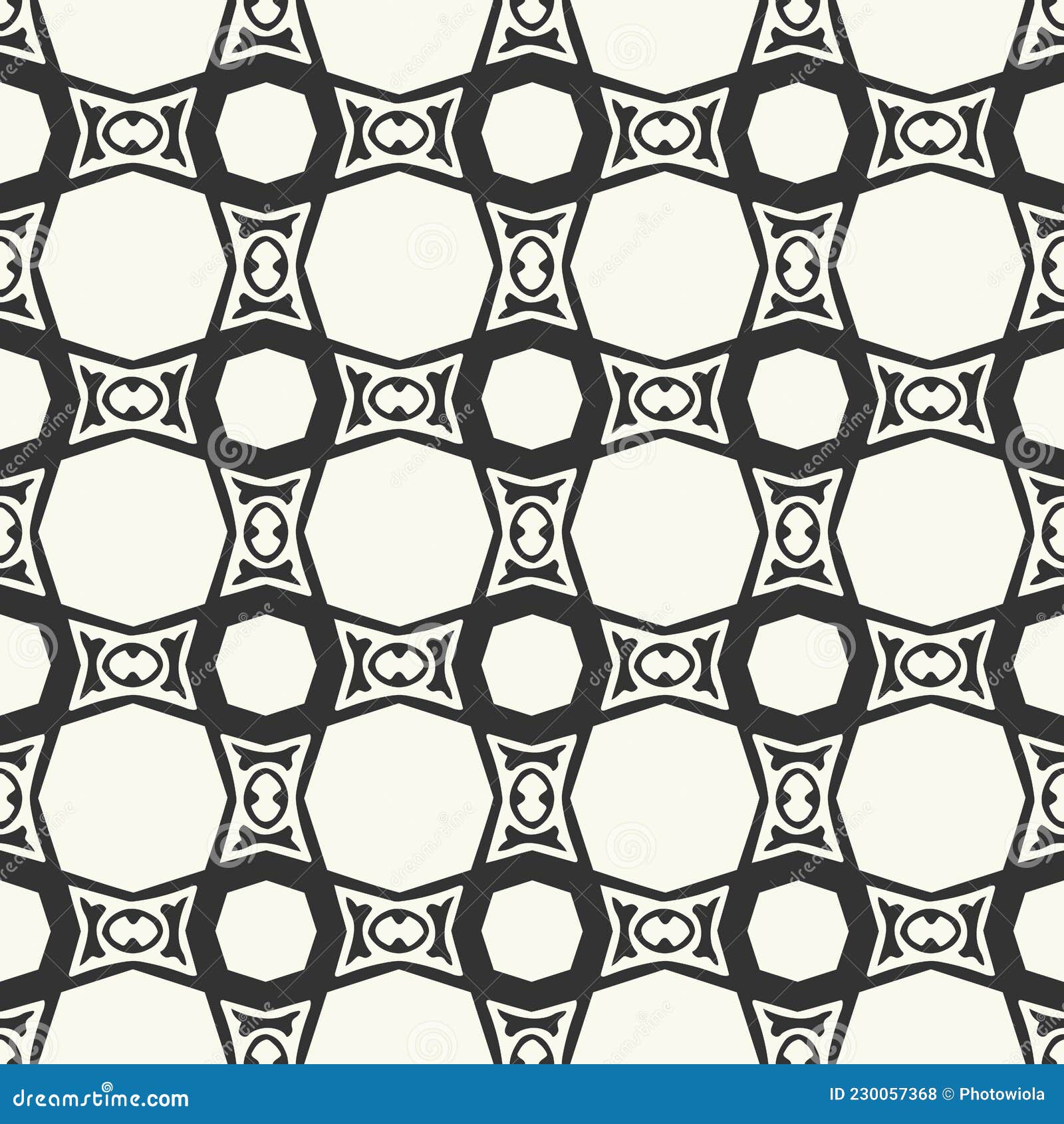 Modern Stylish Black and White Pattern. Repeating Shapes Stock ...