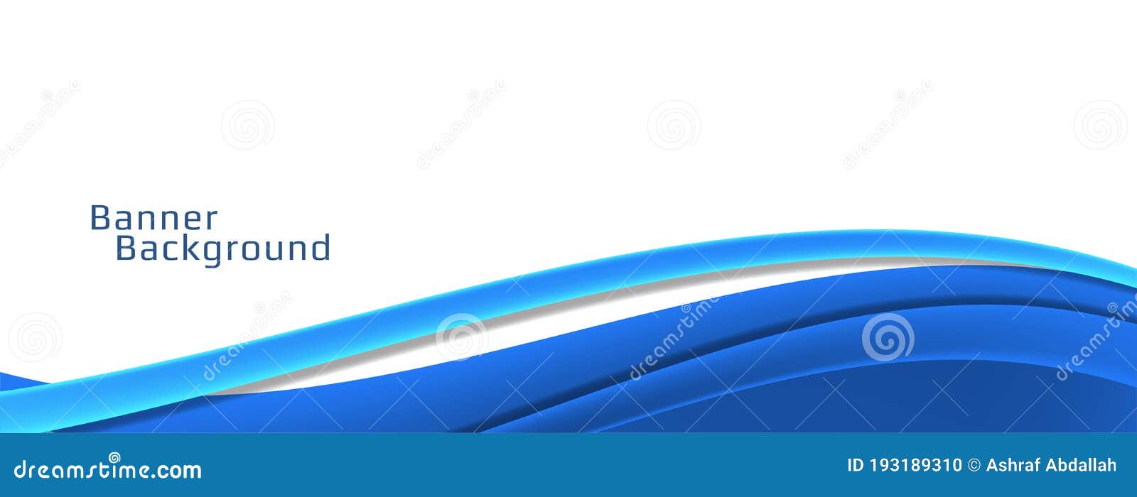 Modern Stylish Blue Wave Banner Template Stock Vector - Illustration of ...