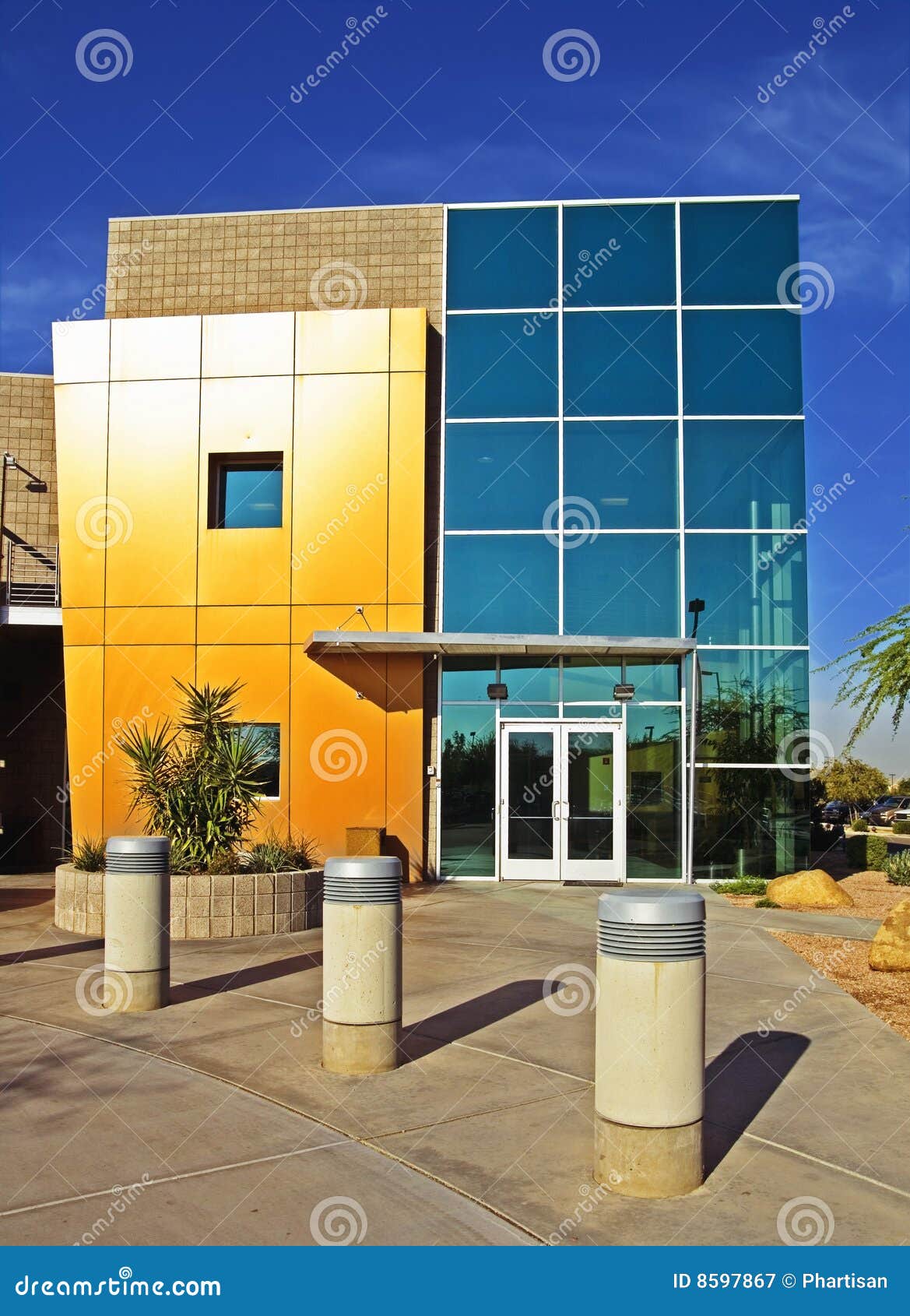 Modern Stylish Business Building Exterior Stock Image - Image of ...