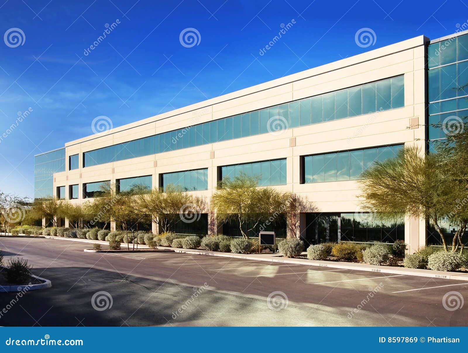 Modern Stylish Business Building Exterior Stock Image - Image of ...