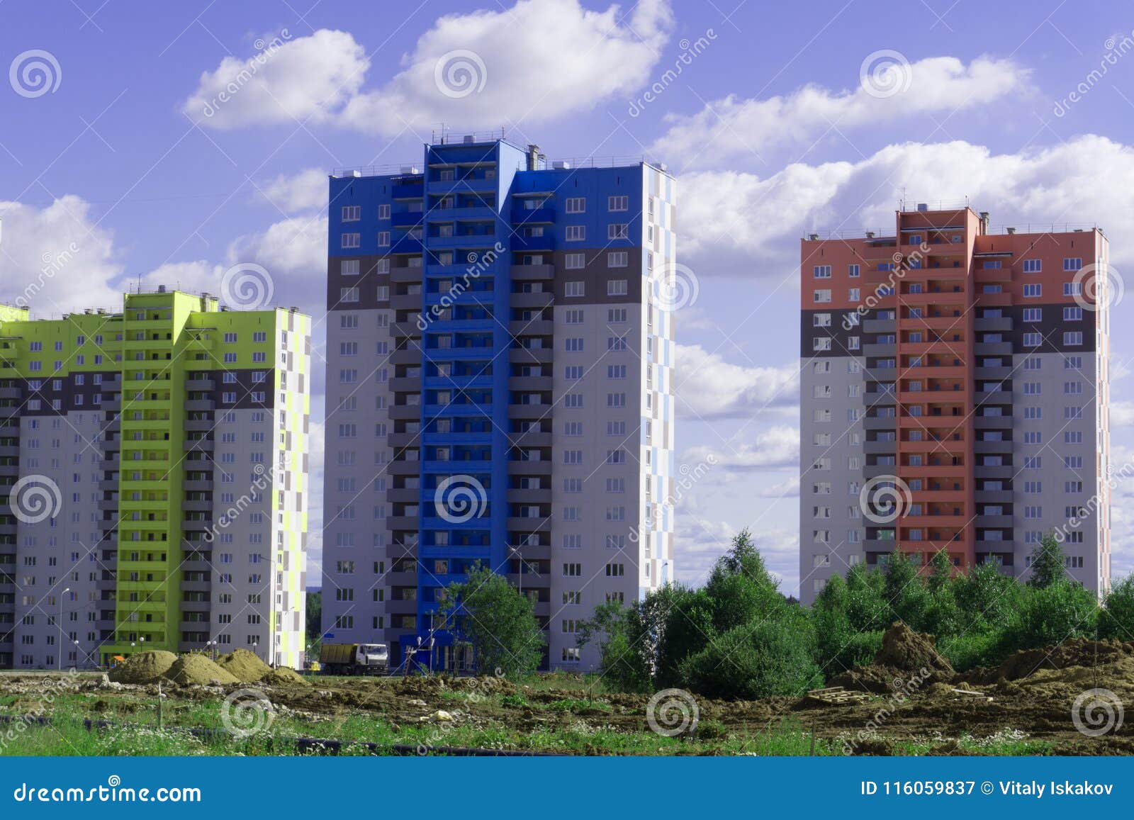 Modern and Stylish Condo High Rise . Stock Image - Image of concrete ...